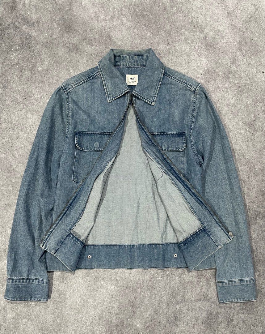 work jacket denim Boxy cut by H&M studio | detroit casual skena carhatt ...