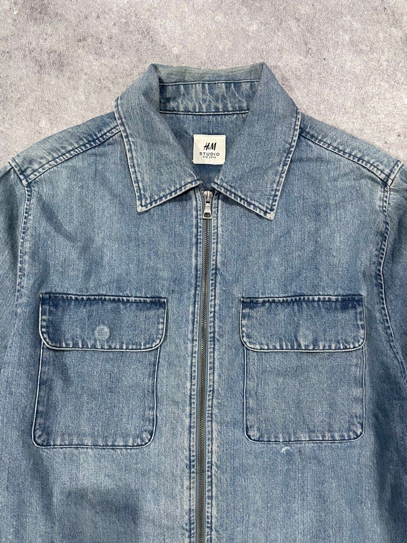 work jacket denim Boxy cut by H&M studio | detroit casual skena carhatt ...