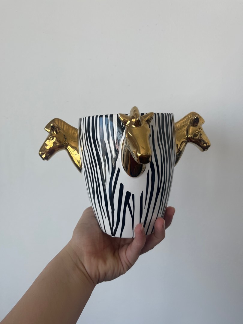 Zebra vase, Furniture & Home Living, Home Decor, Vases & Decorative ...