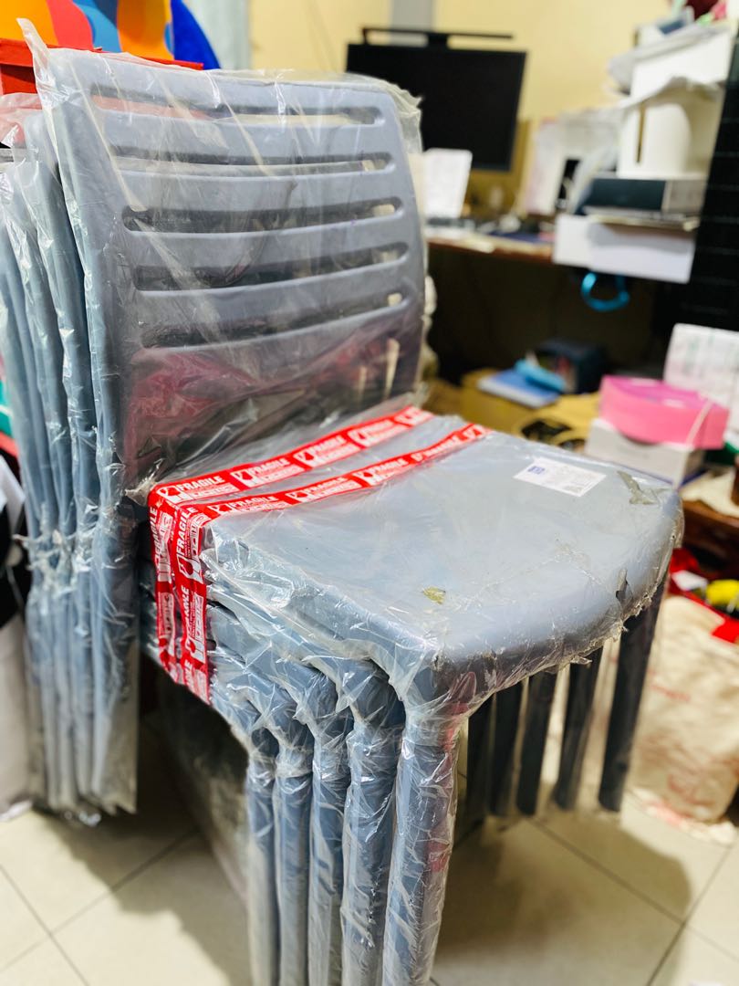 5 sets of chair: Uratex Monoblock Olympia, Furniture & Home Living ...