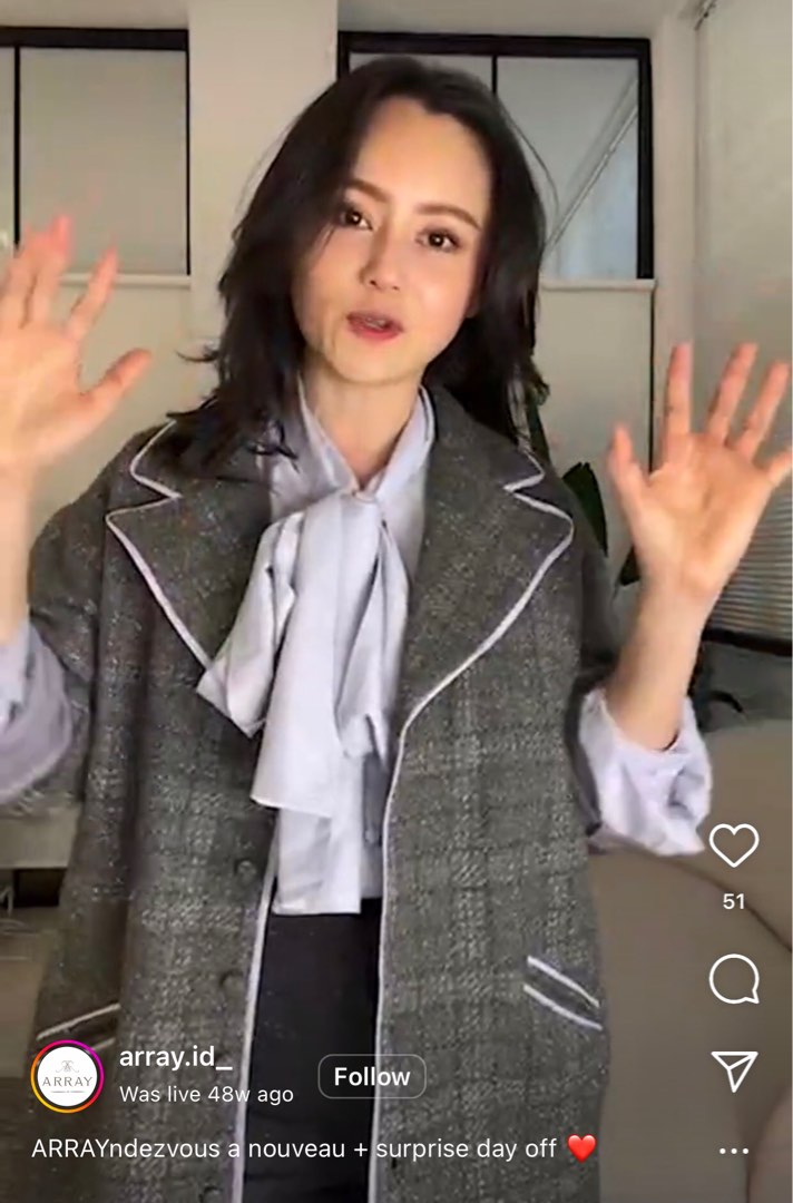 Array id soft thin jolie tweed Blazer Outer for holiday korea jepang duma love and flair story ...