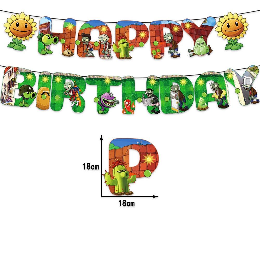 [Avail] Plants Vs Zombies Theme C PVZ Balloons Set Birthday Party ...
