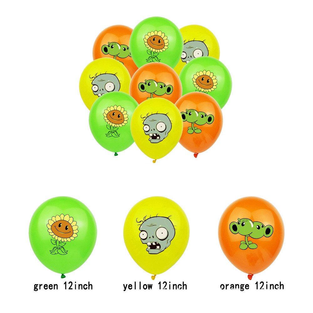 [Avail] Plants Vs Zombies Theme C PVZ Balloons Set Birthday Party ...