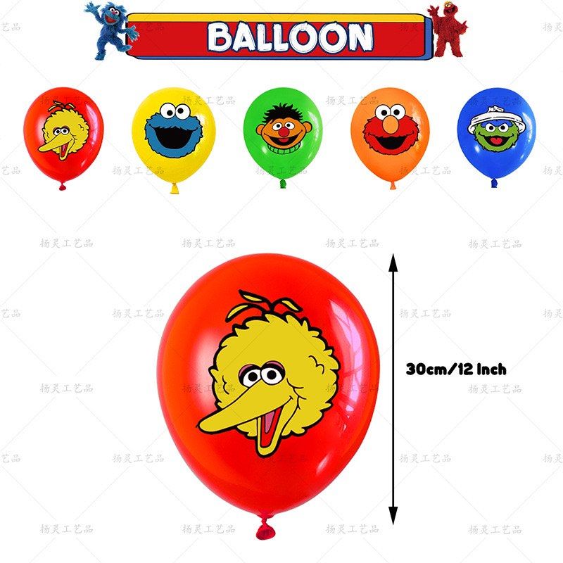 [Avail] Sesame Street Theme Balloons Set B Birthday Party Decoration ...