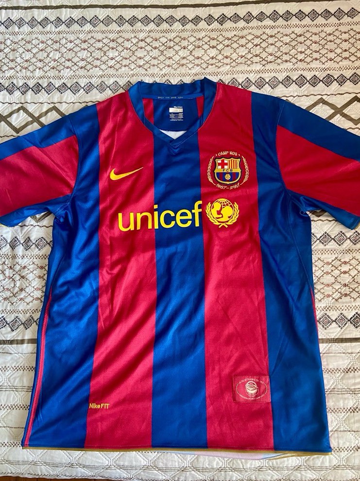 Barcelona Messi 2007/2008 Home Kit Jersey, Men's Fashion, Activewear on ...