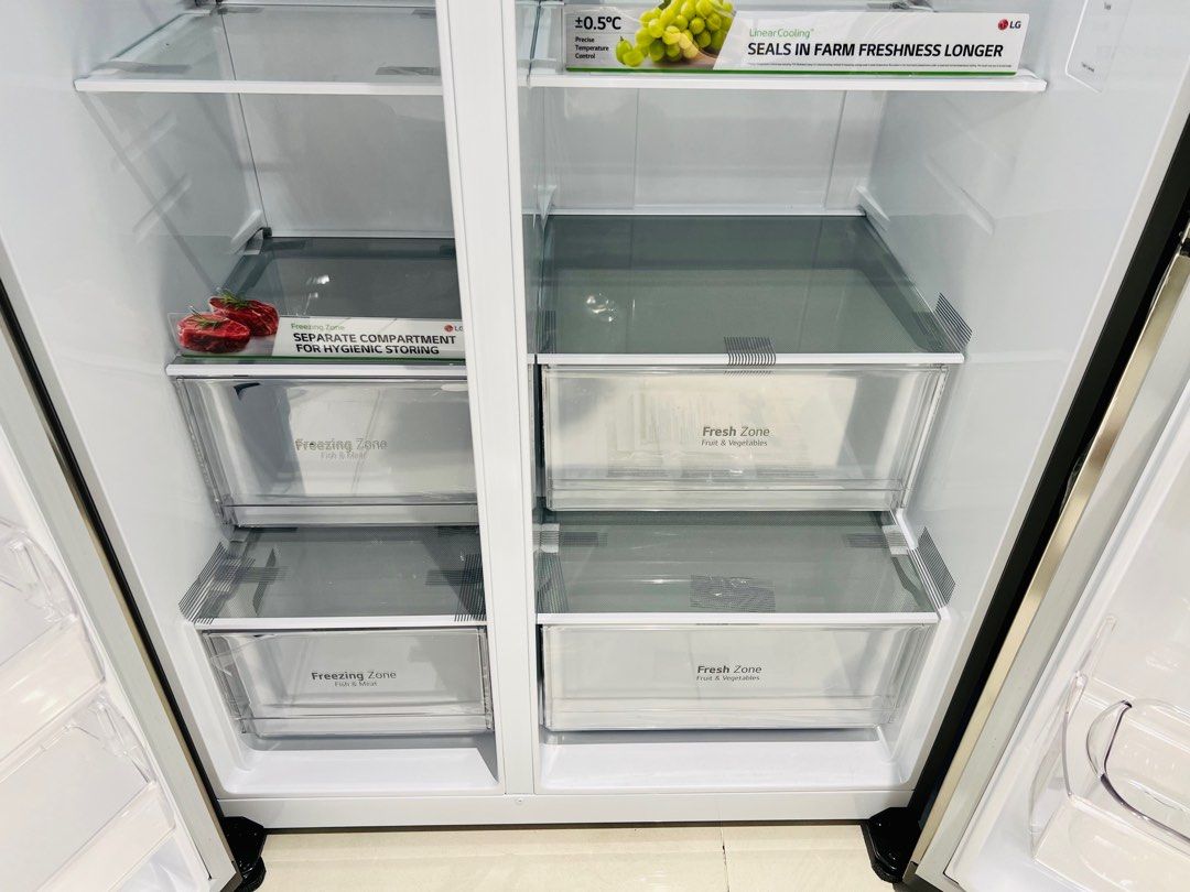 Brand New LG RVS-B245PZ1 24.5cu.ft. Side by Side Inverter Refrigerator ...