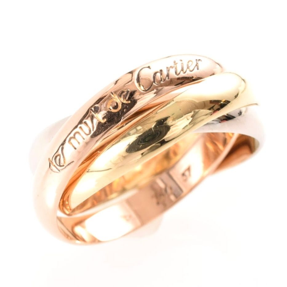 Cartier Trinity Ring K18 Triple Ring 57 Ring 750, Women's Fashion ...