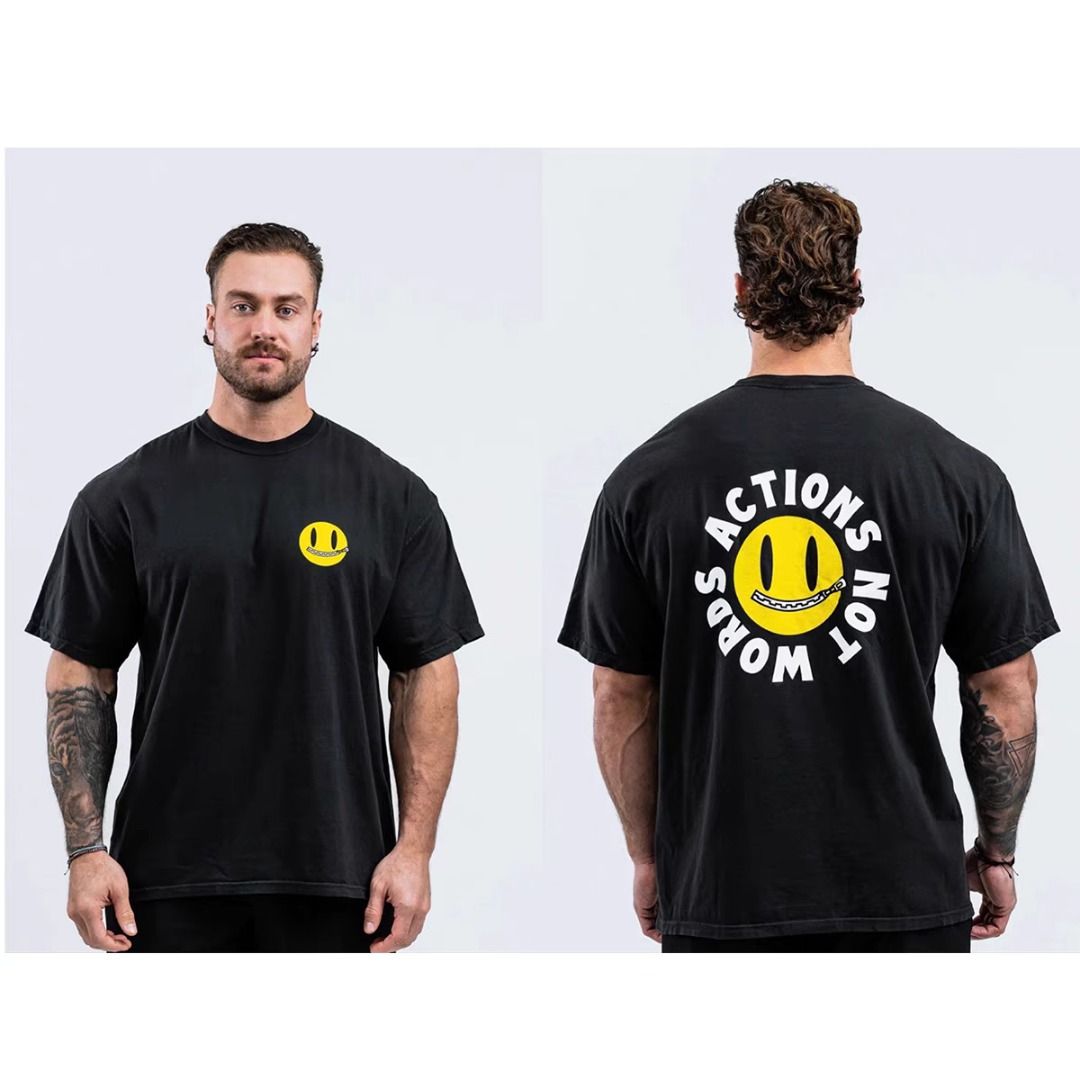 Cbum "Action Not Words" Oversized Shirt, Men's Fashion, Tops & Sets ...