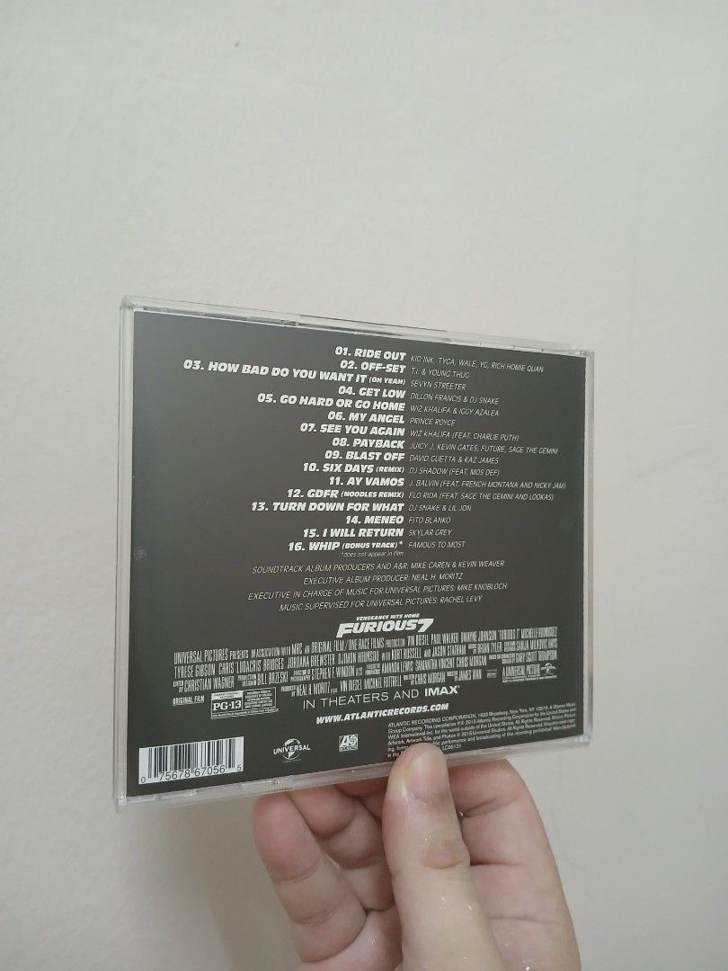 CD - Furious 7: Original Motion Picture Soundtrack, Hobbies & Toys ...