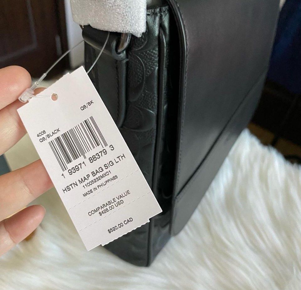 Coach Houston Map Embossed, Men's Fashion, Bags, Sling Bags on Carousell