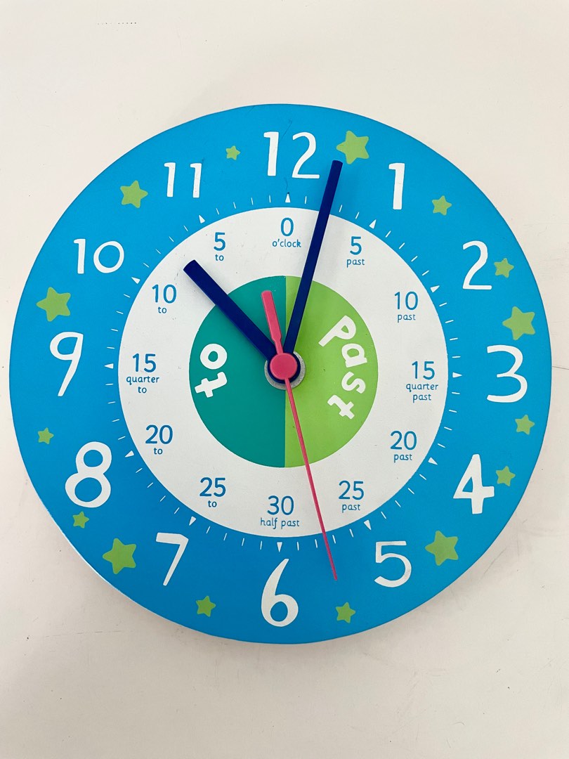 ELC Mothercare Time Learning Wall Clock, Hobbies & Toys, Toys & Games ...