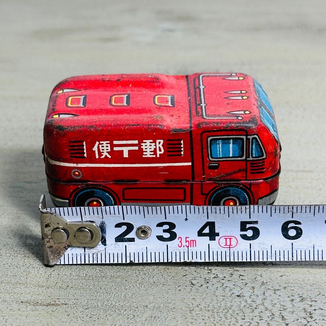 FIRE TRUCK Fire Engine Wind Up Tin Toy Rare Vintage Collectible Made in ...