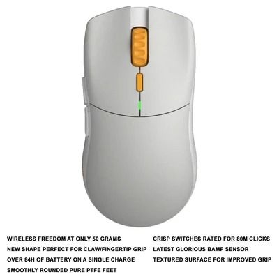 GLORIOUS FORGE SERIES ONE PRO WIRELESS GAMING MOUSE (GENOS YELLOW ...