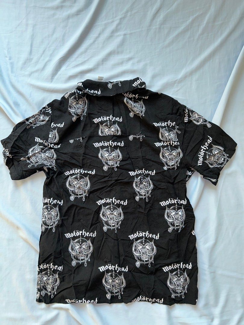 H&M x Motorhead - Open Collar Polo Shirt with Motorhead Logo, Men's ...