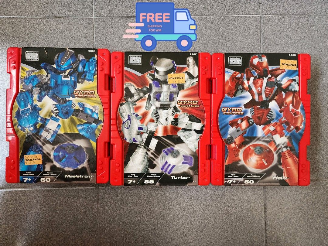 MEGA BLOKS Gyro Fighters - Helix, Turbo, Maelstrom, Hobbies & Toys ...