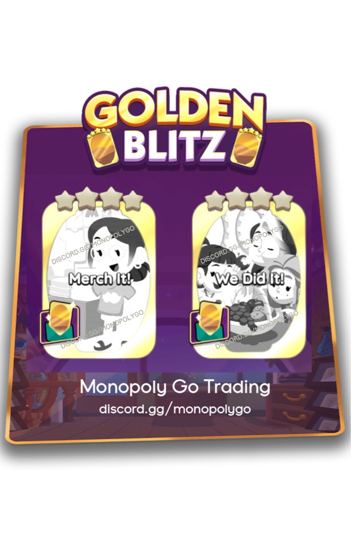Monopoly Go | Golden Stickers (Merch it & We Did it), Video Gaming ...