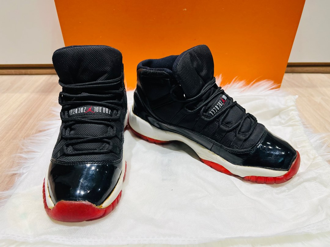 NIKE AIR JORDAN 11 RETRO BRED HIGH AJ11 黑紅 高筒 11代 女生U.S 7.5號, 她的時尚, 鞋類 ...