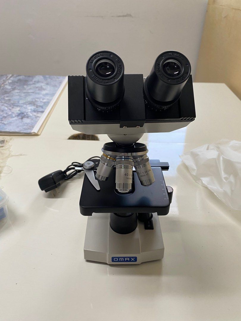OMAX 40X-2000X LED Binocular Compound Lab Microscope w/Double Layer ... OMAX 40X-2000X LED Binocular Compound Lab Microscope w/Double Layer ...