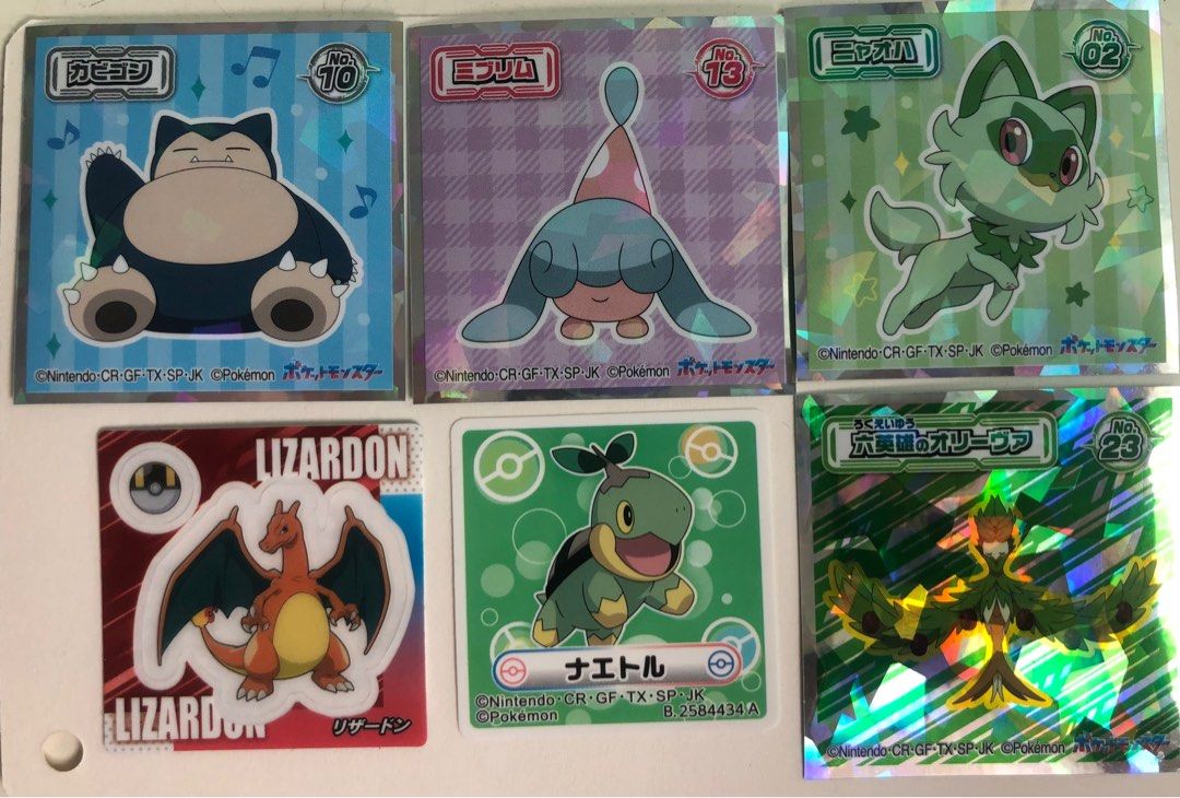 Pokémon stickers (Snorlax, Charizard), Hobbies & Toys, Toys & Games on ...