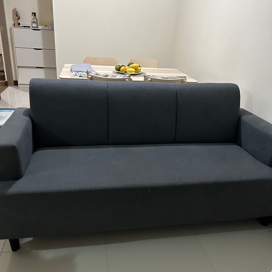 Pre Loved Mandaue Foam 3 Seater Sofa, Furniture & Home Living, Furniture, Sofas on Carousell