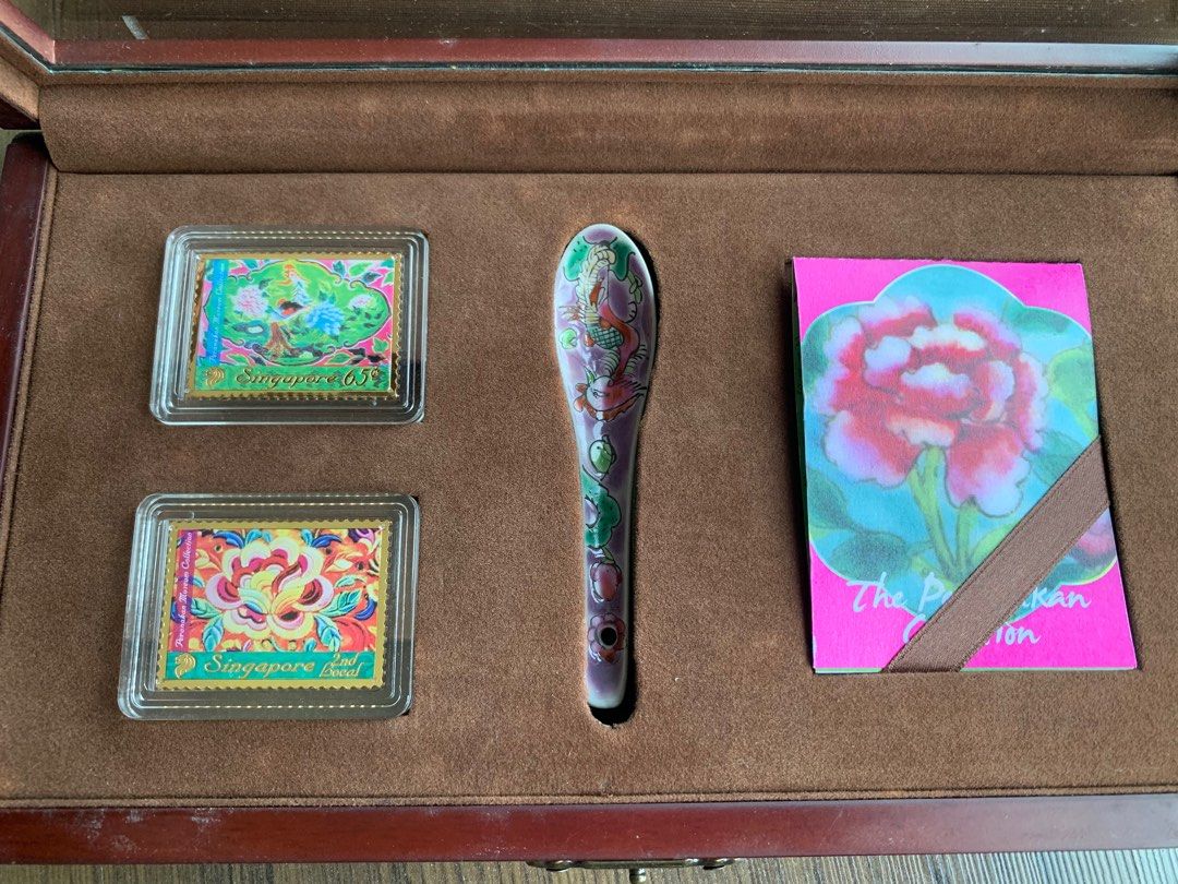 S169 - Singapore Mint Gold Plated “Peranakan Collection” Stamp Ingots ...