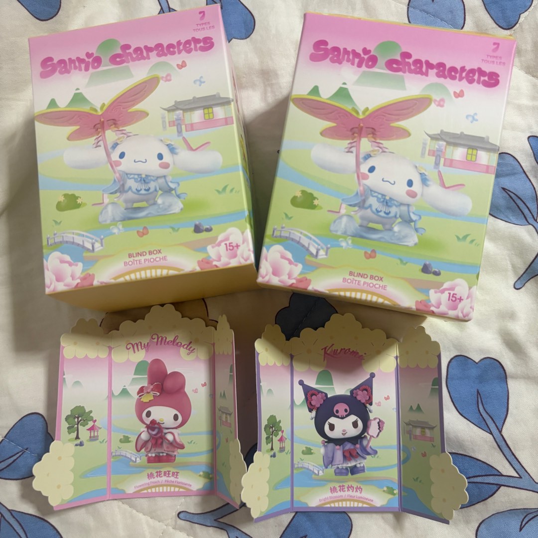 Sanrio Miniso Rhyme Flower Oriental Cherry Blossom Blind box Kuromi My ...