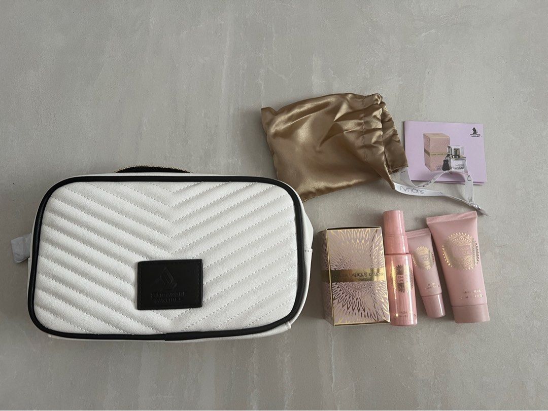 Lalique Singapore Airlines First Class Amenities Kit Bag, Women's Fashion, Bags & Wallets ...