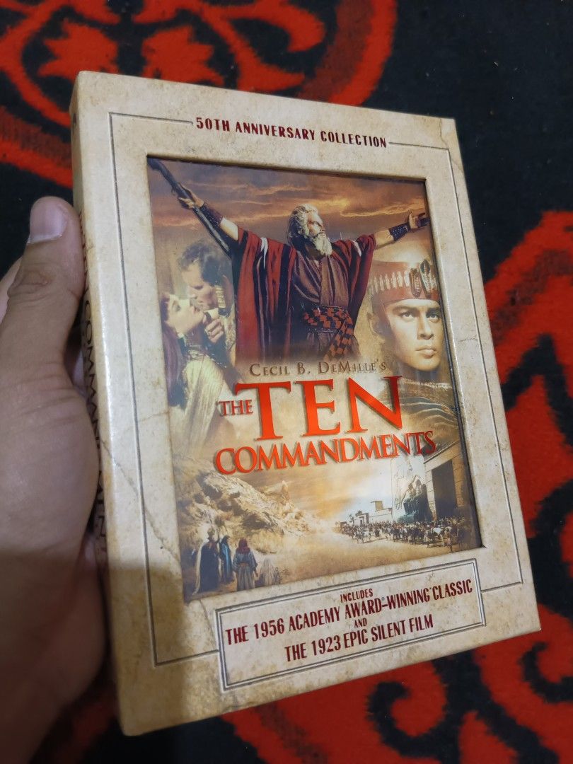 The ten commandments 1956-1923 50th anniversary box dvd, Hobbies & Toys ...