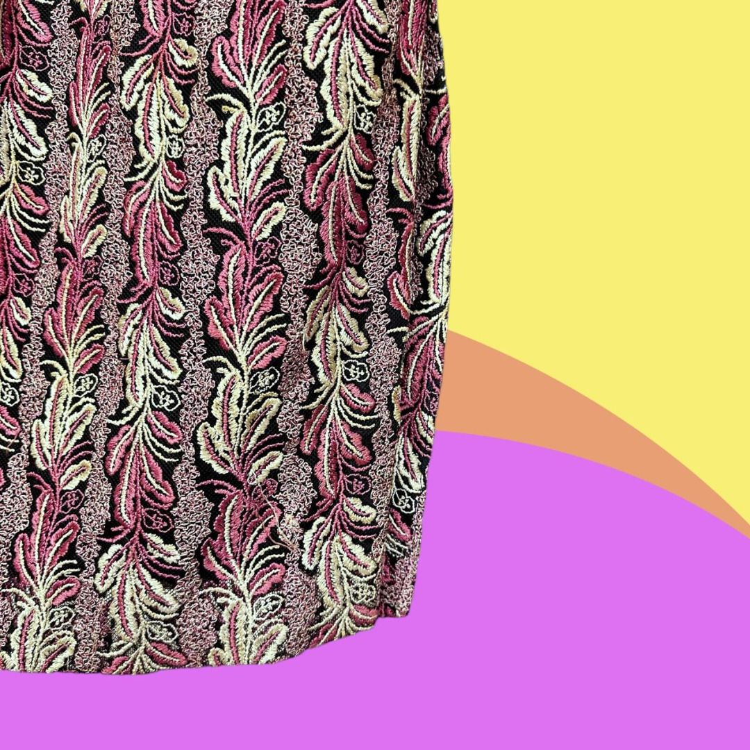 二手 古董訂製 黑紫白配色 網眼 刺繡 開衩 短袖 旗袍 CA410 【克拉希克 古著の藝術殿堂】, 她的時尚, 洋裝＆套裝, 傳統服飾在旋轉拍賣