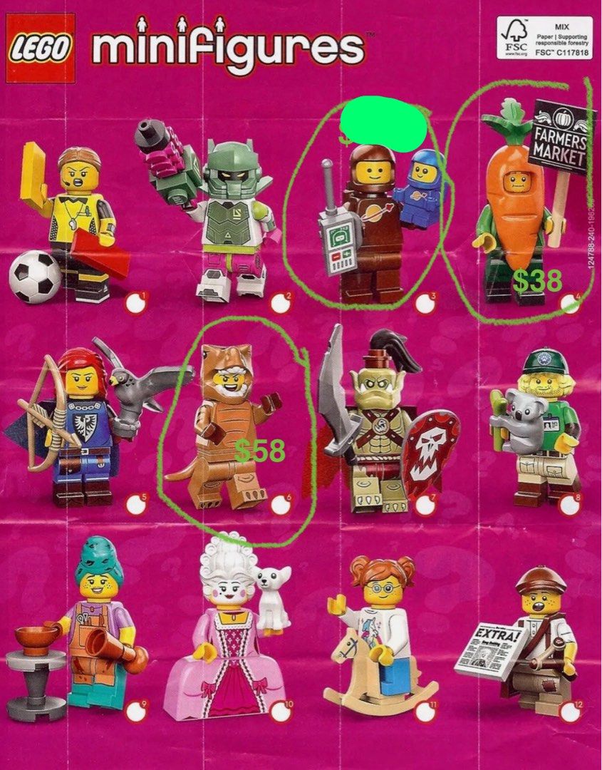 「全新」 Lego 樂高 minifigures Series 24 No. 3 4 6, 興趣及遊戲, 玩具 & 遊戲類 - Carousell