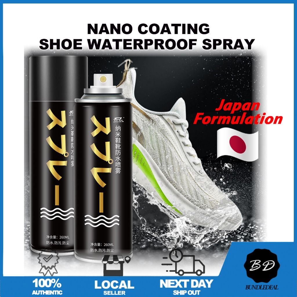 Japan Shoe Waterproof Spray 260ML/ Sneaker Nanotechnology Waterproofing ...