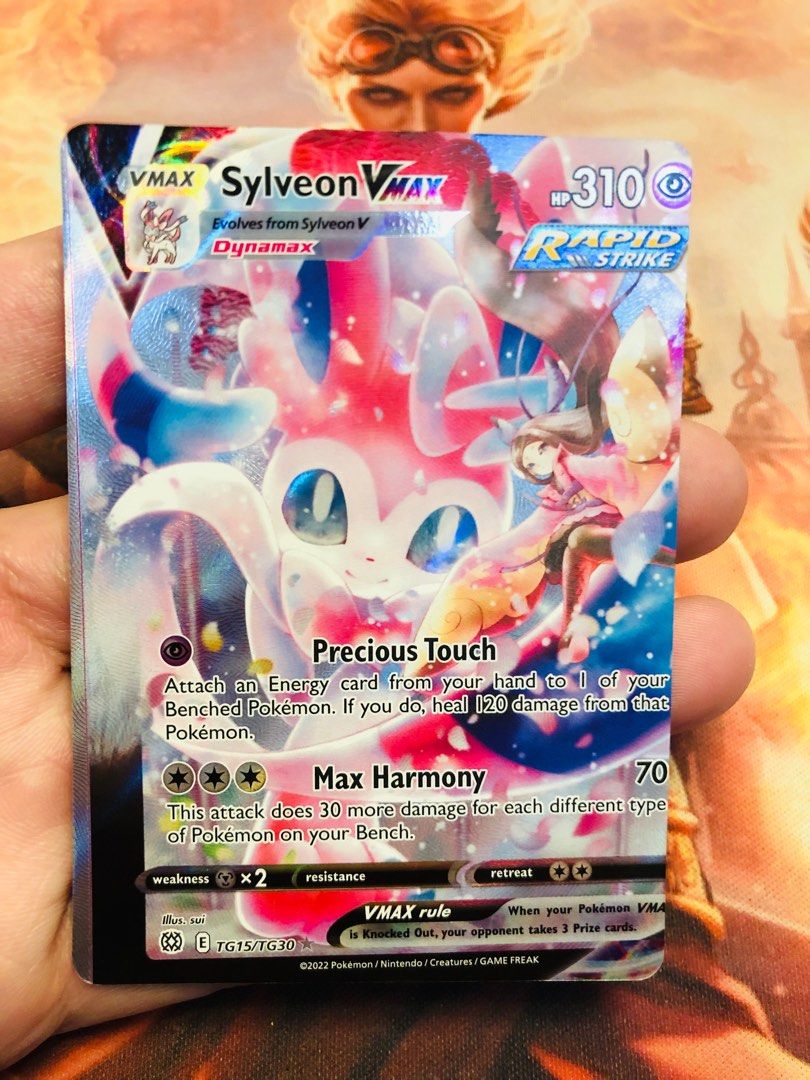 Miscut Misprint Error Pokemon card - Umbreon and Sylveon vmax, Hobbies ...