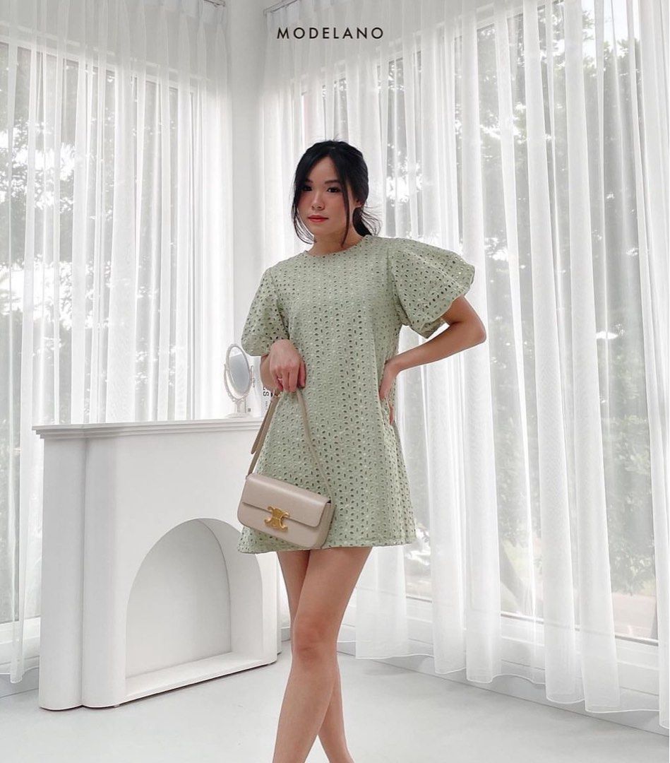 Modelano Channa Dress, Fesyen Wanita, Pakaian Wanita, Gaun & Rok di Carousell