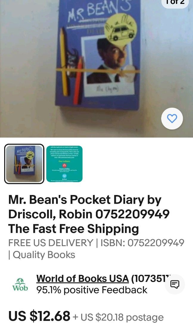 MR BEAN'S Diary 1993, Hobbies & Toys, Books & Magazines, Storybooks on ...