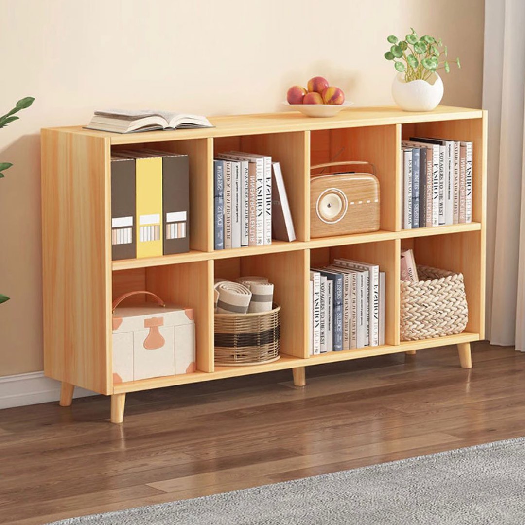 Premium Wooden Bookshelf | Floor To Floor Living Room Small Bookcase ...