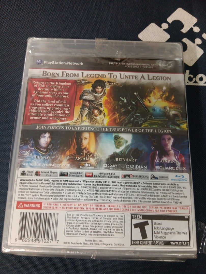 PS3 Dungeon Siege 3, Video Gaming, Video Games, PlayStation on Carousell