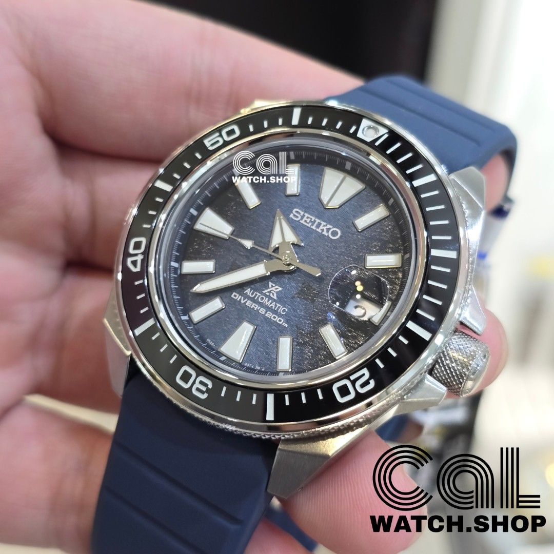 SEIKO Prospex King Samurai Dark Manta Ray Save The Ocean Diver's Watch ...