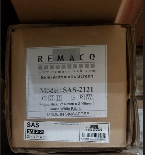SG STOCK [Remaco] Front Projection Semi-auto Manual screen [SAS-2121 ...