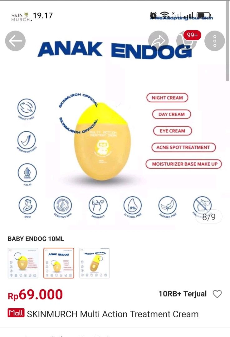 SKIN MURCH multi action treatment cream 10gr / produk premium ...
