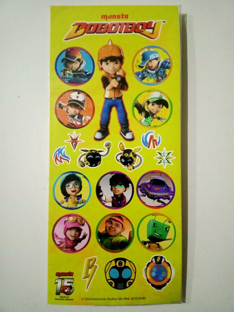 STICKER BOBOIBOY (2024), Hobbies & Toys, Collectibles & Memorabilia ...