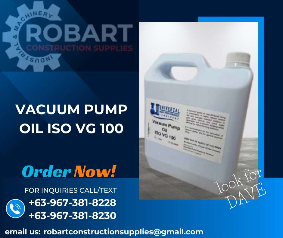 VACUUM PUMP OIL ISO VG100, Commercial & Industrial, Construction Tools ...