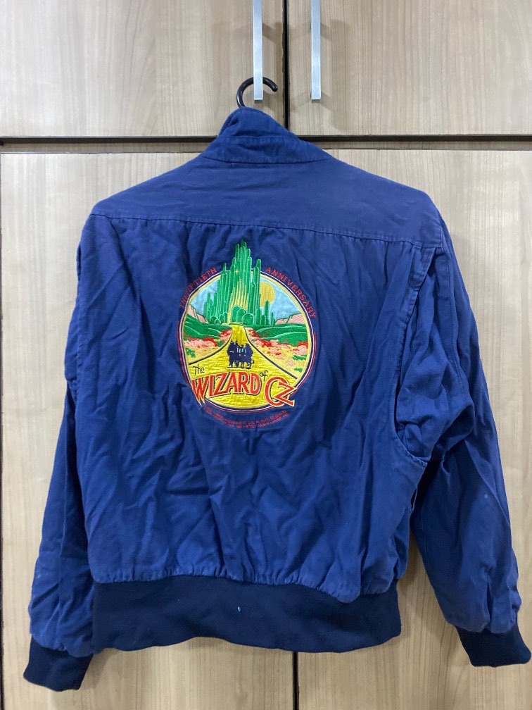 Vintage Wizard of Oz 50th Anniversary Embroidered Bomber Jacket, Women ...