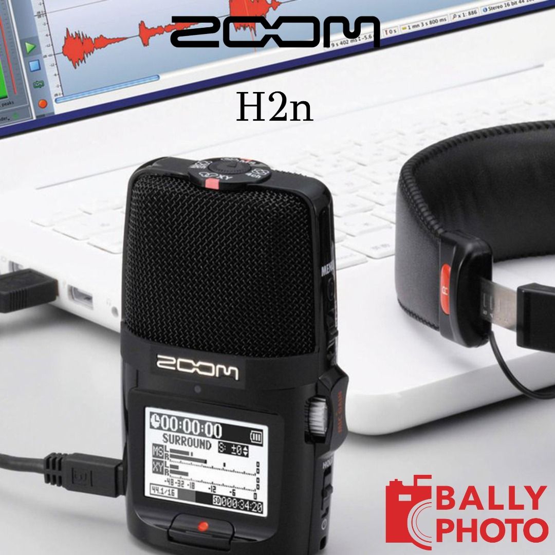 Zoom H2n 2-Input / 4-Track Portable Handy Recorder with Onboard 5-Mic ...