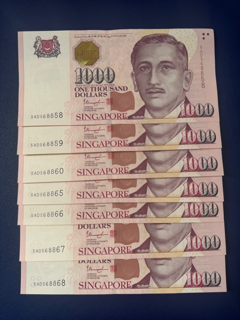 $1000 note, nice running number, 1k note, portrait, Hobbies & Toys, Memorabilia & Collectibles ...