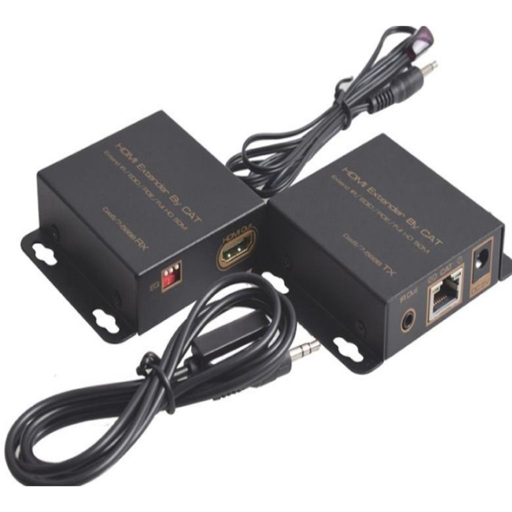 1080P HDMI Extender Transmitter 50m Adapter TX-RX by Cat6/6e Cable RJ45 ...