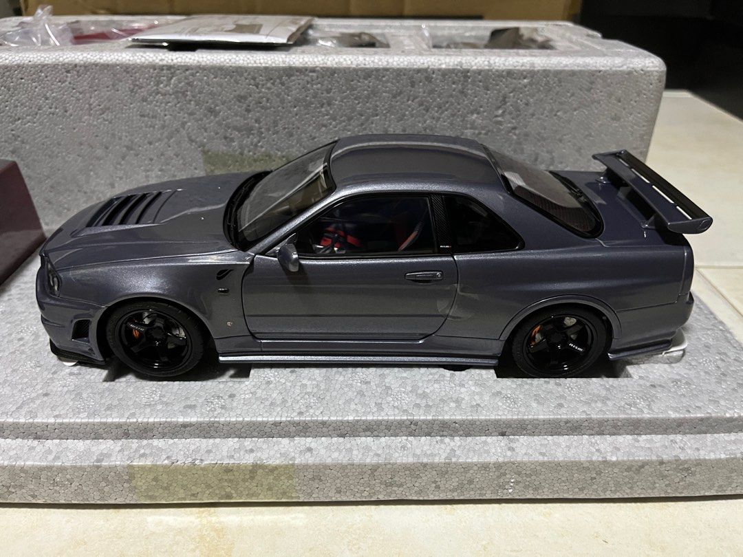 1:18 Nissan Skyline GTR R34 NISMO BCNR34 OMORI CRS MOTORHELIX, Hobbies ...