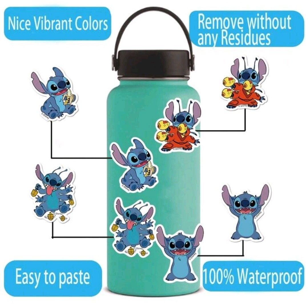 50PCS/SET. LILO AND STITCH WATERPROOF STICKERS!! ALL DIFF DESIGN ...