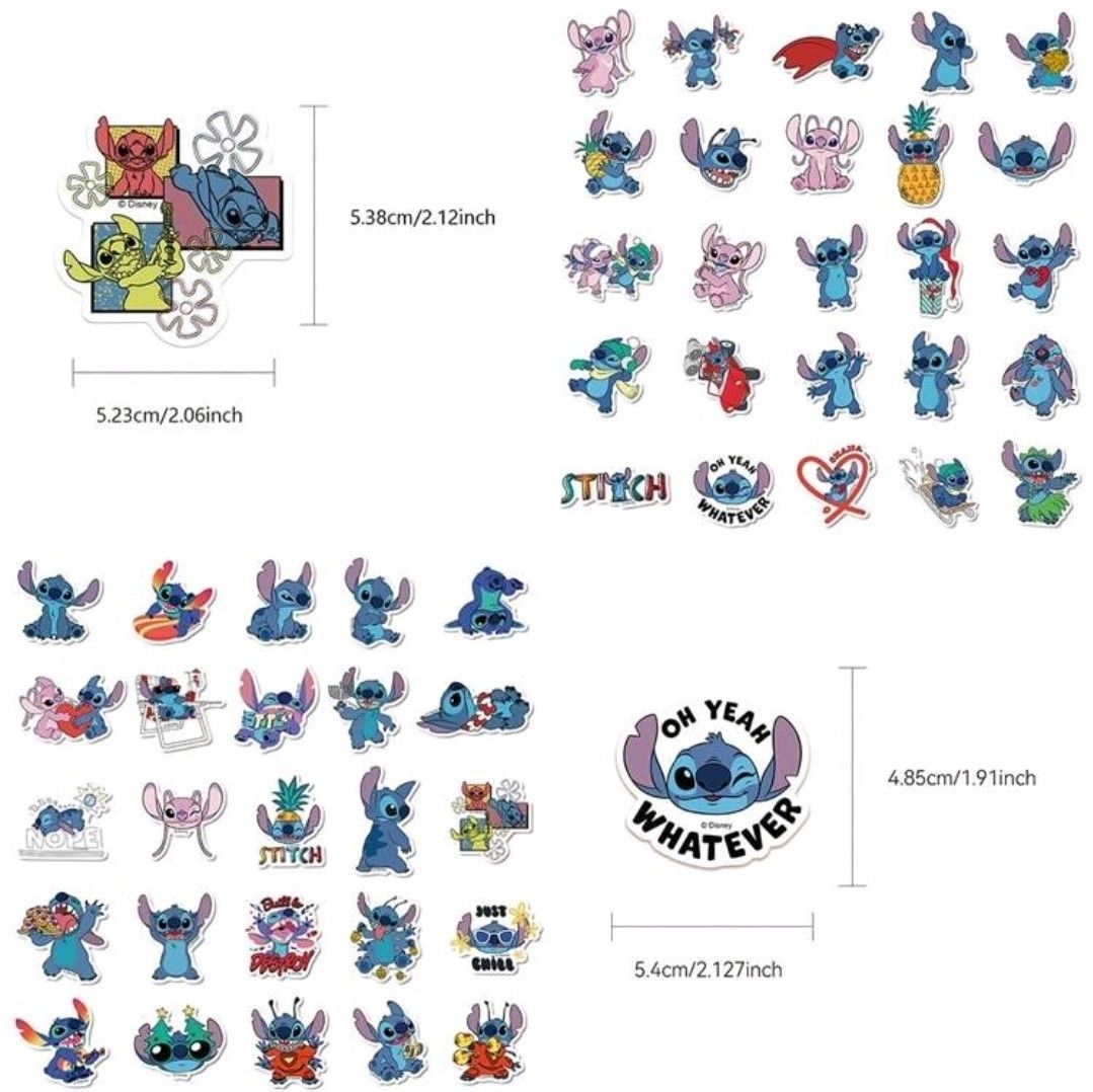 50PCS/SET. LILO AND STITCH WATERPROOF STICKERS!! ALL DIFF DESIGN ...