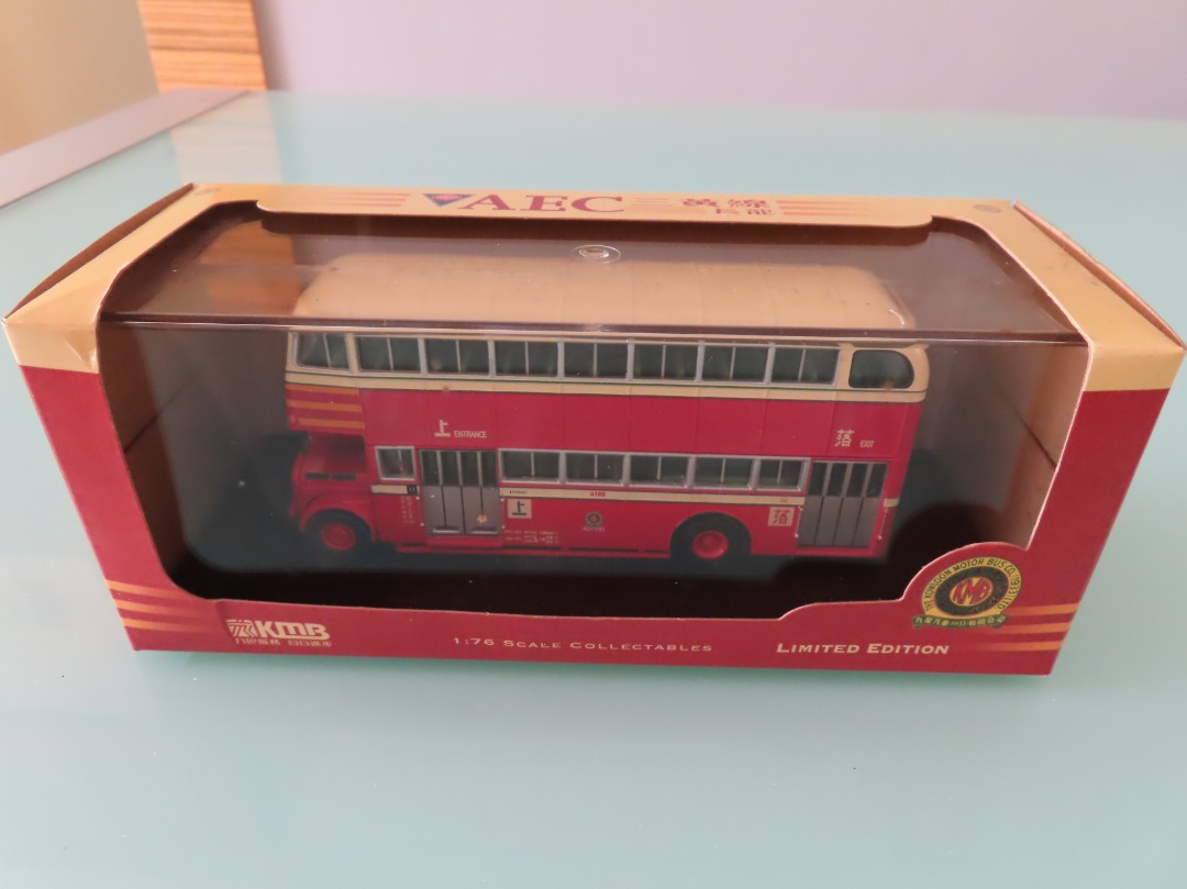 巴士模型 1:76 九巴 AEC Regent MK V 11m 車隊# A189 車牌AD7180 路線11號往佐敦道碼頭 OCO 証書 ...