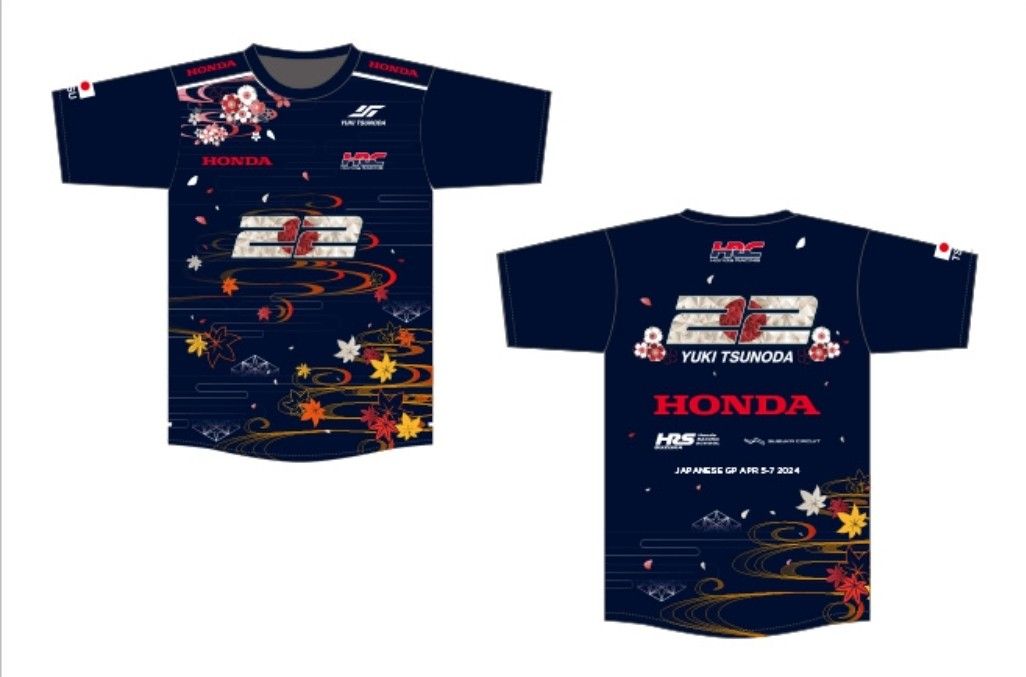 日本 F1 2024 鈴鹿限定 Tee size S 角田裕毅 Yuki Tsunoda x HRC Honda, 男裝, 運動服裝 ...